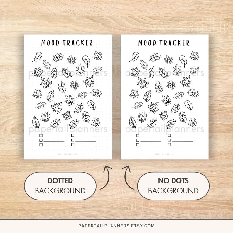 Autumn Leaves Mood Tracker | Printable Journal Page | Planner Page ...