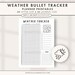 Weather Tracker Printable Journal Page Planner Page Daily Tracker ...