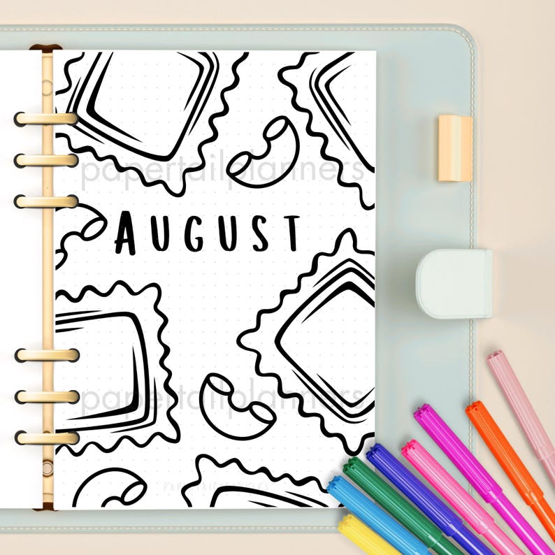 August Cover Pages Bundle | 12 Month Cover Pages | Printable Title Page ...