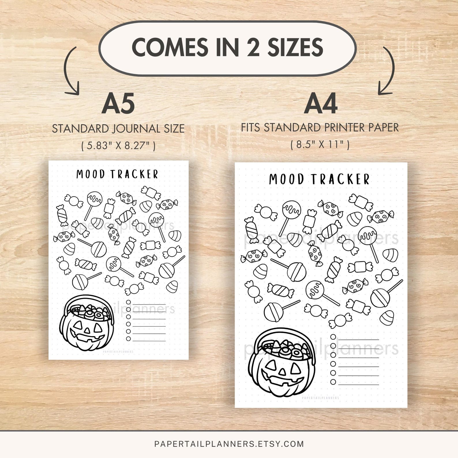 Halloween Candy Mood Tracker | Printable Journal Page | Planner Page ...