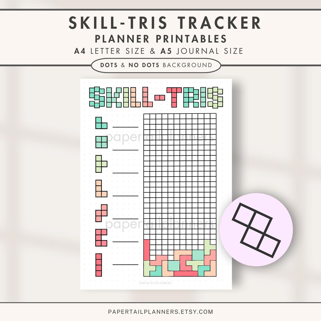Skill-tris Tracker | Printable Journal Page | Workout Tracker | Fitness ...