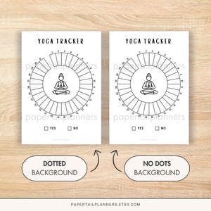 Yoga Tracker Printable Journal Page Fitness Tracker Health Tracker ...