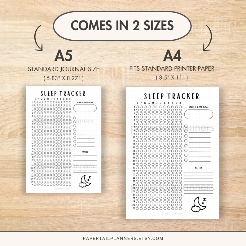 Sleep Tracker | Printable Journal Page | Sleep Log | Habit Tracker ...