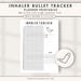 Inhaler Tracker | Printable Journal Page | Asthma Log | Health Tracker ...