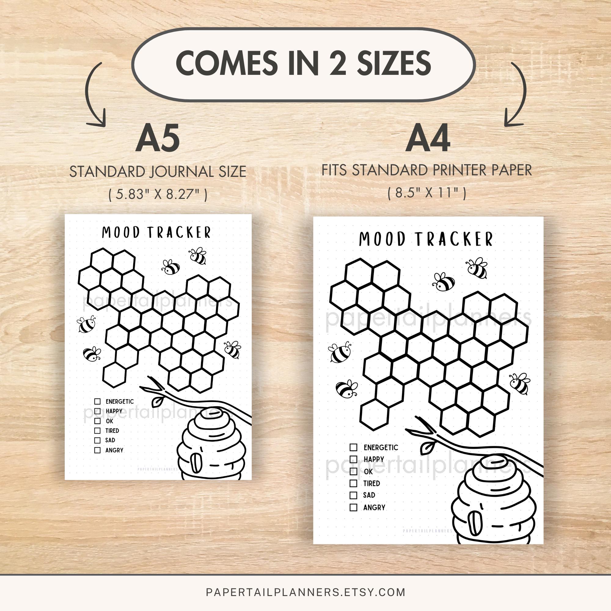 Honeycomb Mood Tracker | Printable Journal Page | Planner Page ...