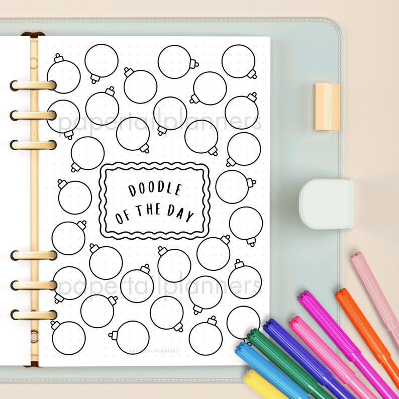 Ornament Doodle of the Day | Printable Journal Page | Drawing of the ...