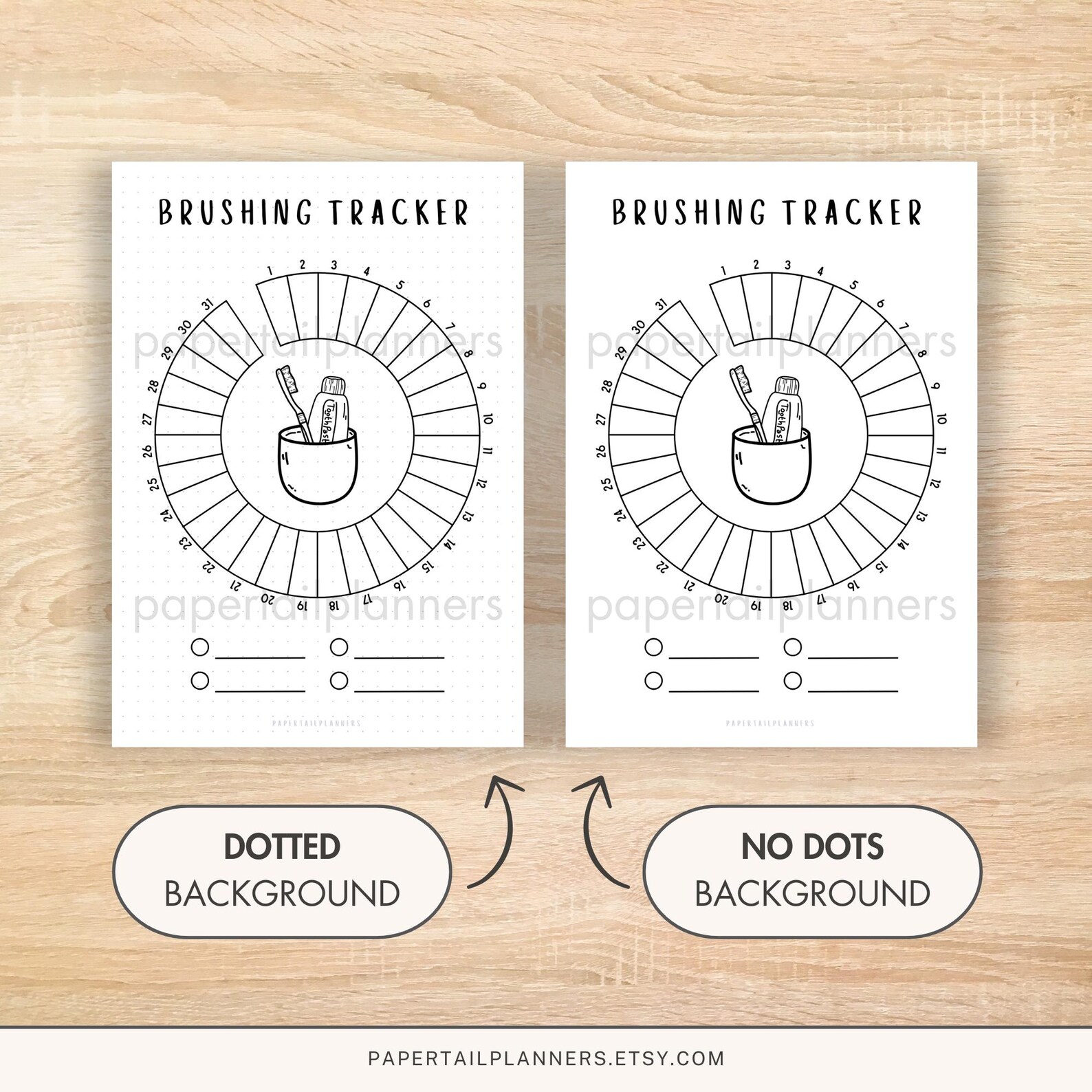 Teeth Brushing Tracker | Printable Journal Page | Dental Hygiene ...