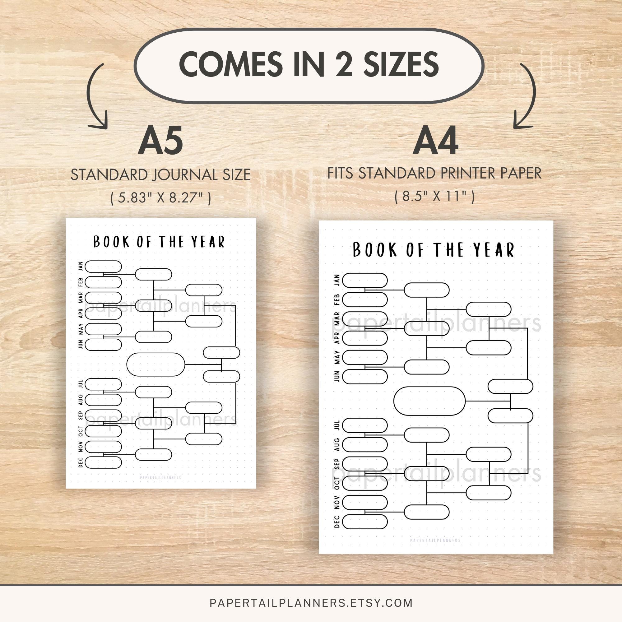 Book of the Year | Printable Journal Page | Planner Page | Book ...