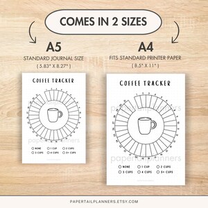 Coffee Tracker | Printable Journal Page | Planner Page | Health Tracker ...