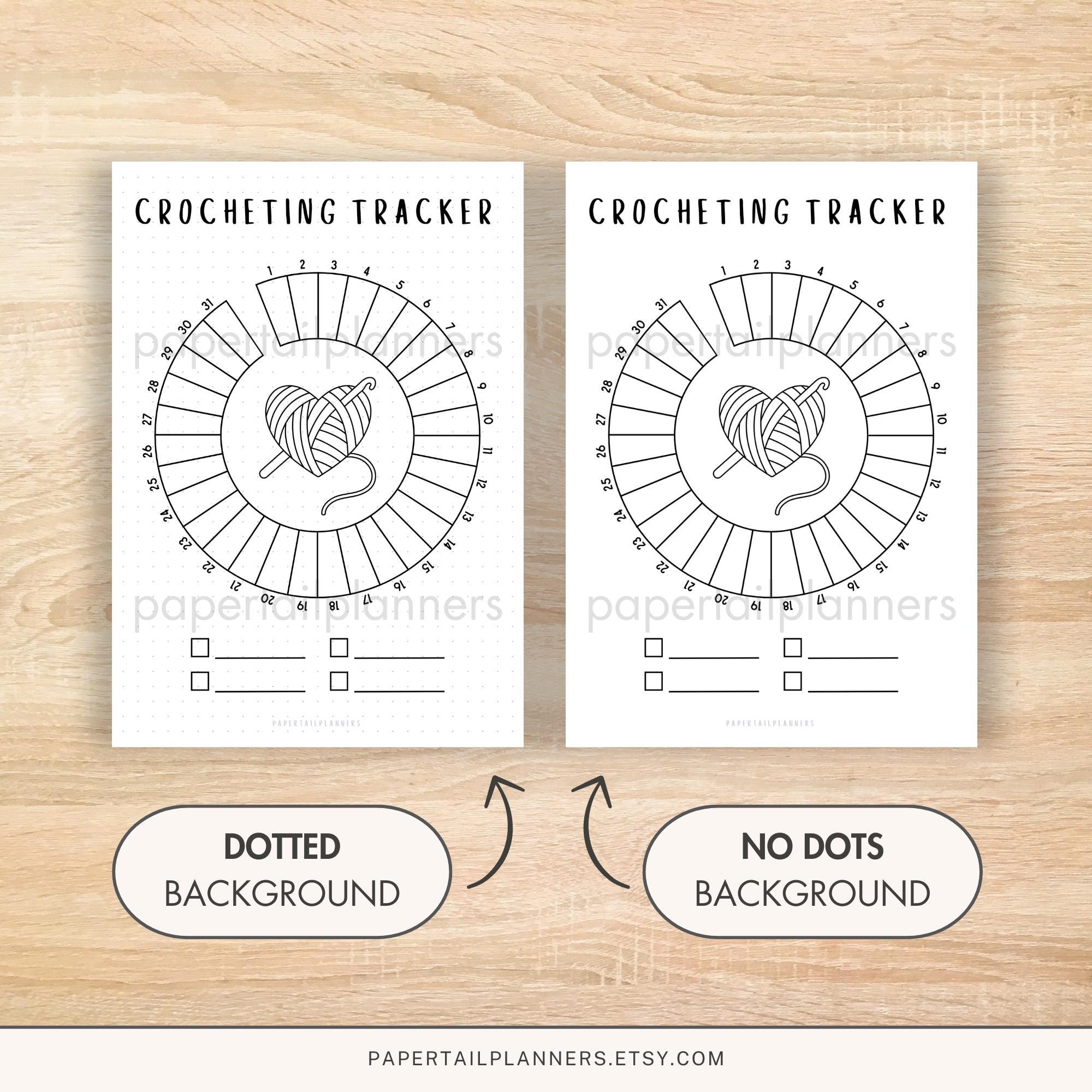 Crocheting Tracker | Printable Journal Page | Monthly Tracker | Habit ...
