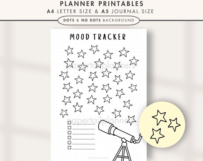 Bubbles Mood Tracker | Printable Journal Page | Planner Page | Feelings ...