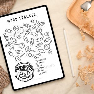 Halloween Candy Mood Tracker | Printable Journal Page | Planner Page ...