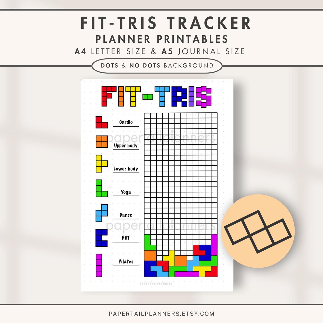Fit-tris Tracker | Printable Journal Page | Workout Tracker | Fitness ...