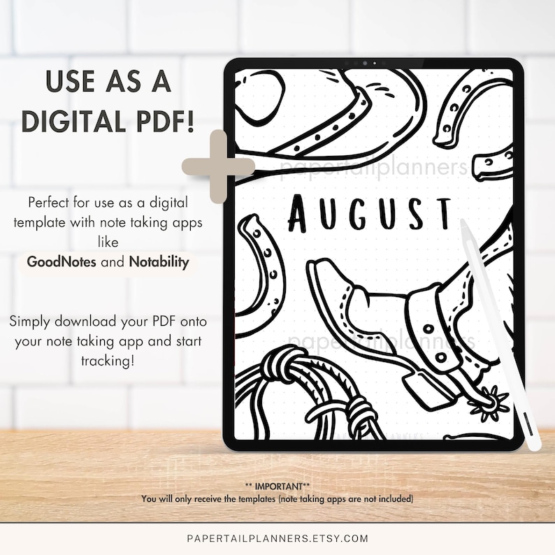 August Cover Pages Bundle | 12 Month Cover Pages | Printable Title Page ...