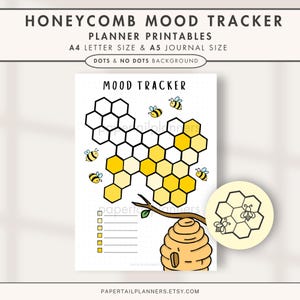 Honeycomb Mood Tracker | Printable Journal Page | Planner Page ...