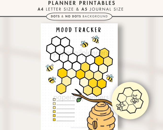 Autumn Leaves Mood Tracker | Printable Journal Page | Planner Page ...