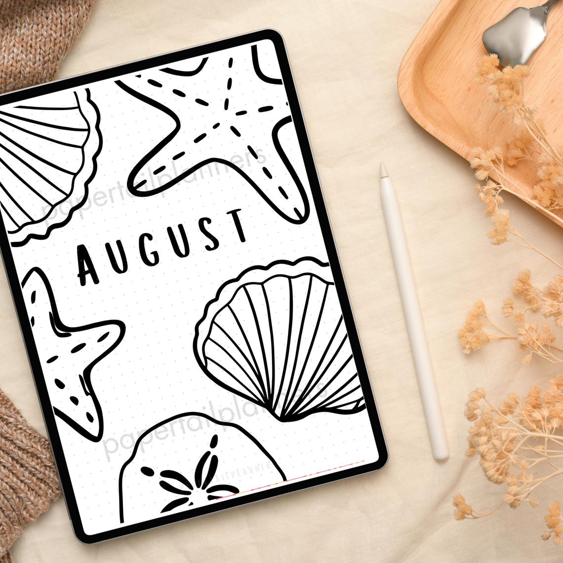 August Cover Pages Bundle | 12 Month Cover Pages | Printable Title Page ...