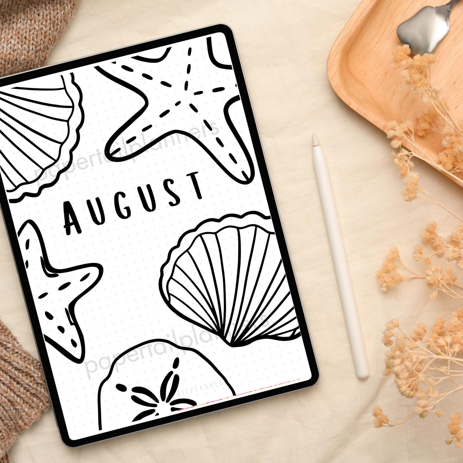 August Cover Pages Bundle | 12 Month Cover Pages | Printable Title Page ...