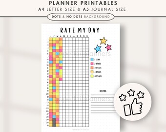 Year in Pixels Planner Page Printable Journal Page Daily Mod Tracker ...