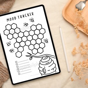 Honeycomb Mood Tracker | Printable Journal Page | Planner Page ...