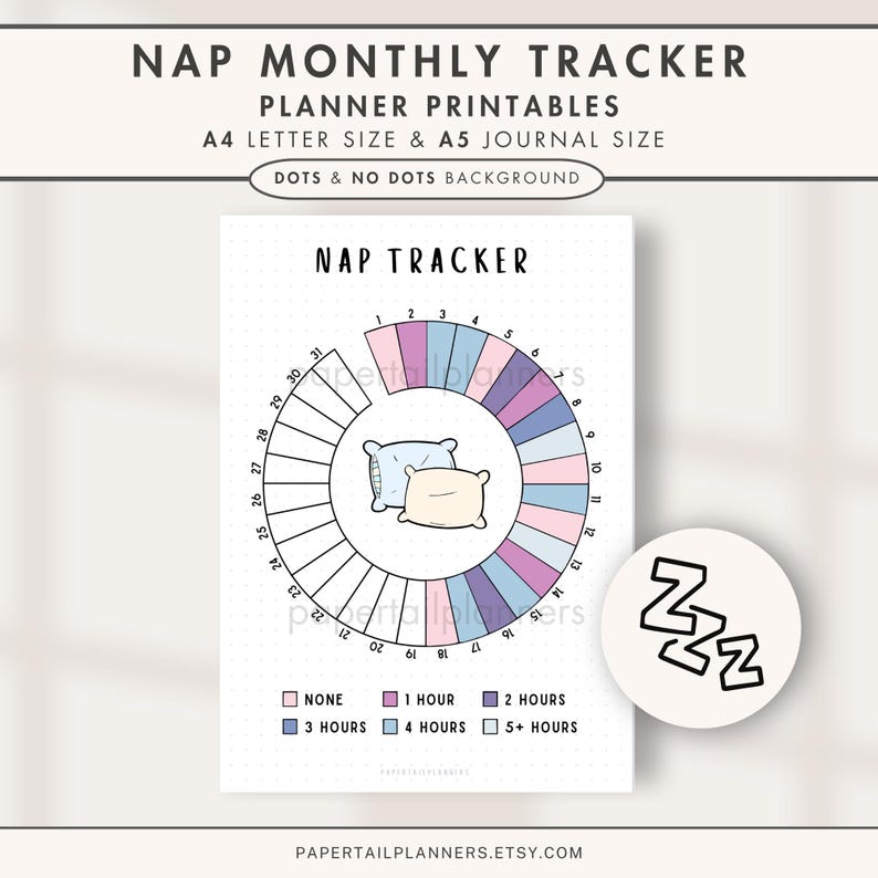 Nap Tracker | Printable Journal Page | Health Tracker | Track Naps ...