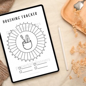 Teeth Brushing Tracker | Printable Journal Page | Dental Hygiene ...