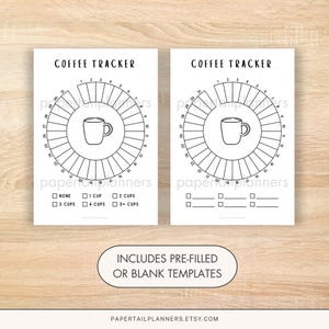 Coffee Tracker | Printable Journal Page | Planner Page | Health Tracker ...