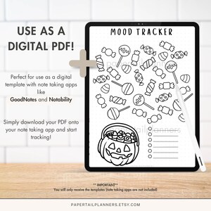 Halloween Candy Mood Tracker | Printable Journal Page | Planner Page ...