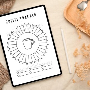 Coffee Tracker | Printable Journal Page | Planner Page | Health Tracker ...
