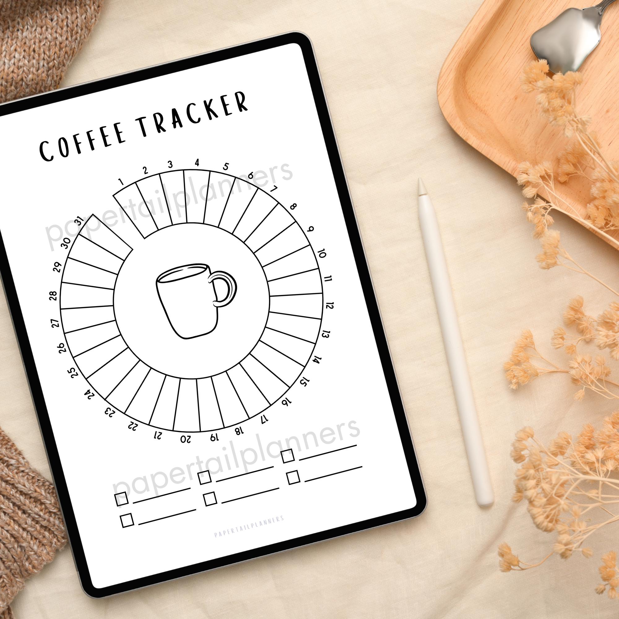 Coffee Tracker | Printable Journal Page | Planner Page | Health Tracker ...