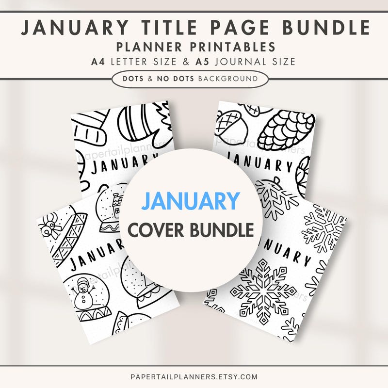 January Cover Page - Etsy