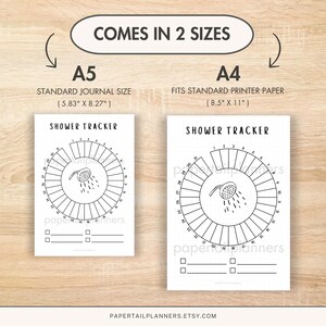 Shower Tracker | Printable Journal Page | Planner Page | Daily Tracker ...