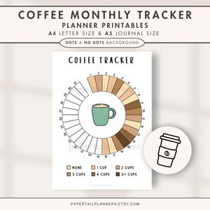 Coffee Tracker | Printable Journal Page | Planner Page | Health Tracker ...