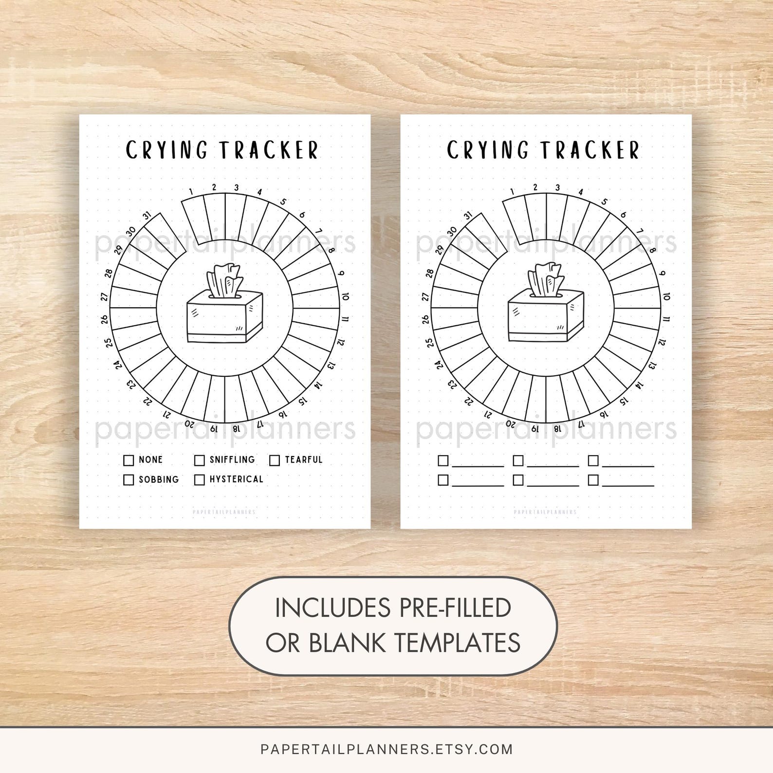 Crying Tracker | Printable Journal Page | Crying Log | Mood Tracker ...