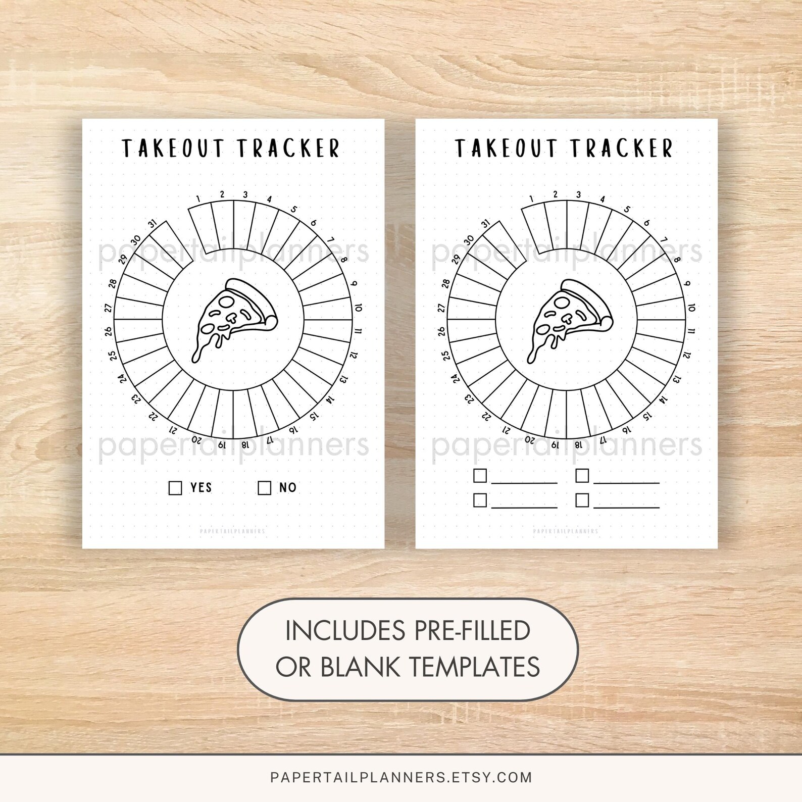 Takeout Tracker | Printable Journal Page | Food Log | Eating Tracker ...