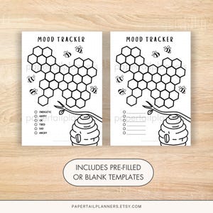 Honeycomb Mood Tracker | Printable Journal Page | Planner Page ...