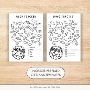 Halloween Candy Mood Tracker | Printable Journal Page | Planner Page ...
