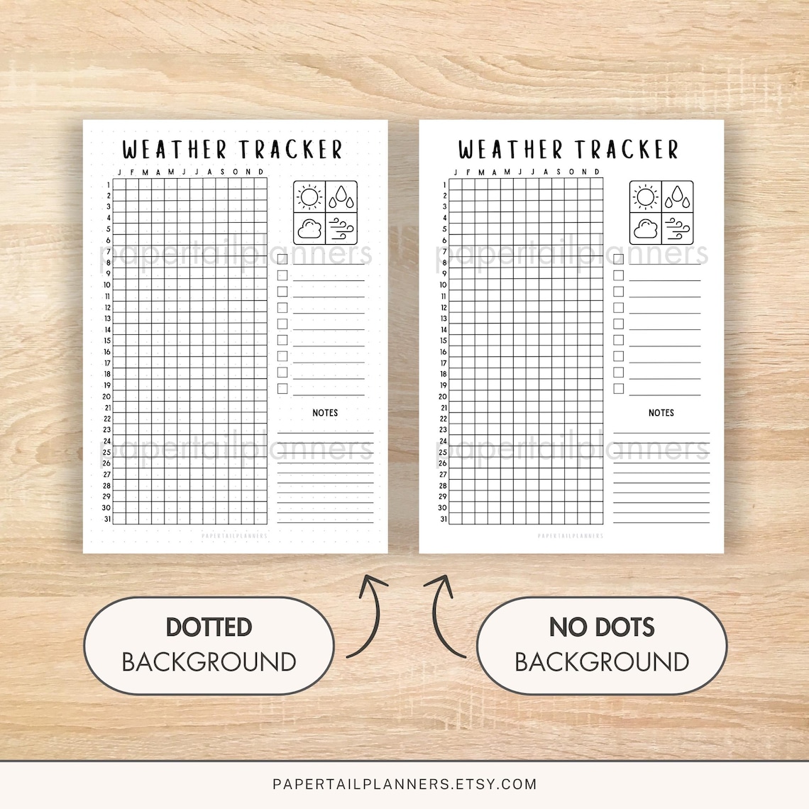 Weather Tracker | Printable Journal Page | Planner Page | Daily Tracker ...