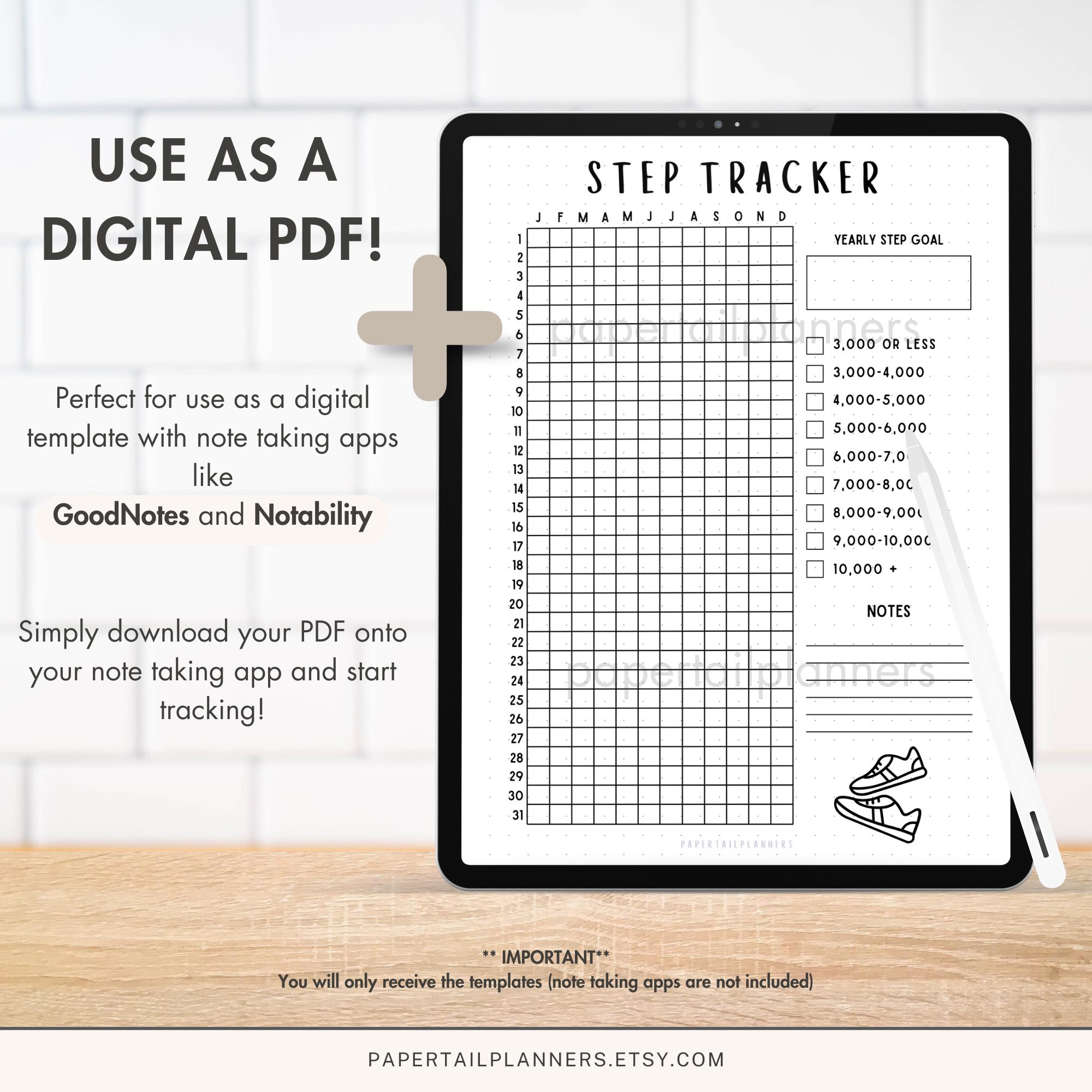 Step Tracker | Printable Journal Page | Planner Page | Daily Tracker ...
