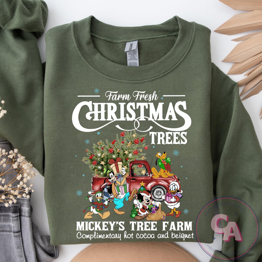 Retro Disney Farm Fresh Png, Mickey and Friends Christmas Png, Mickey's ...