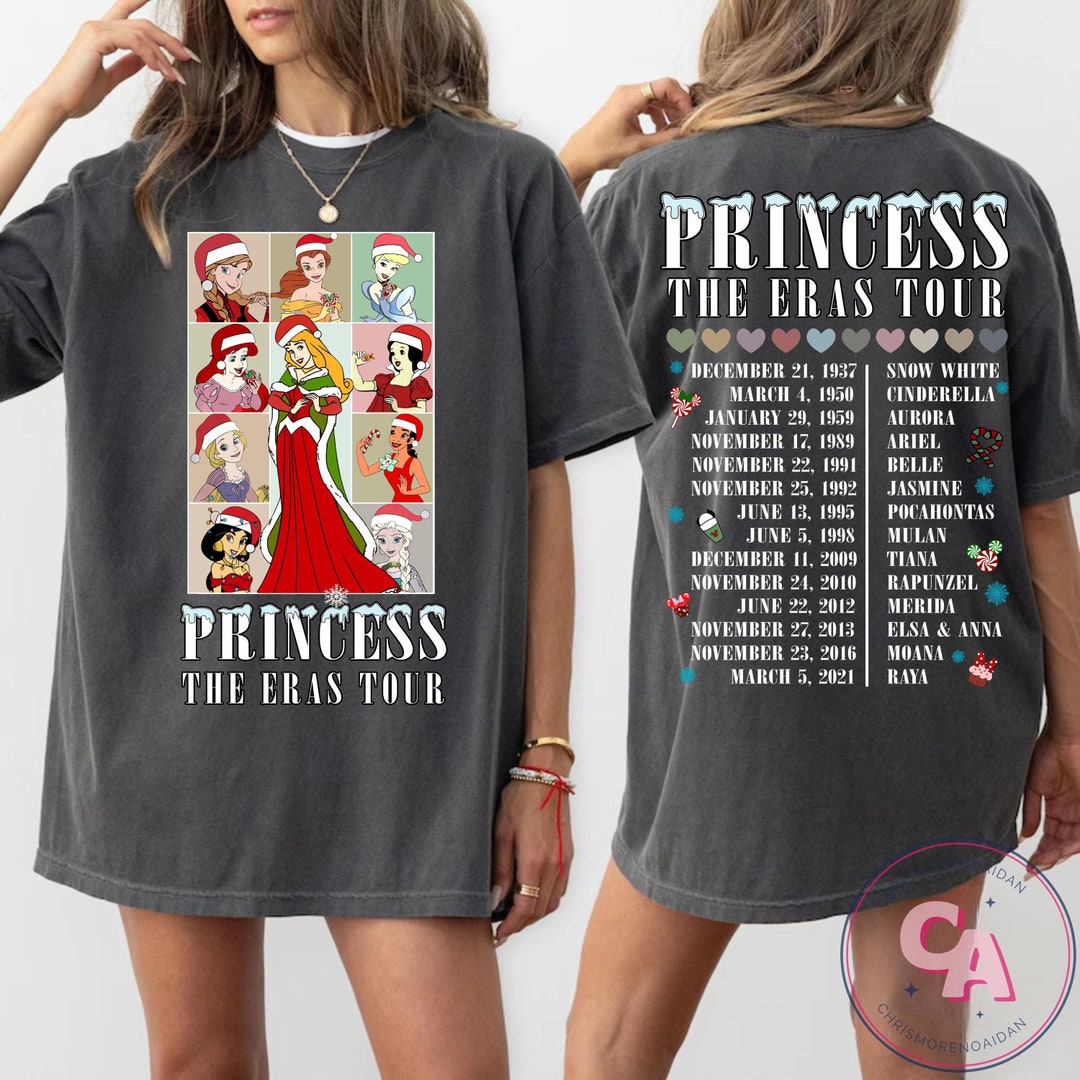 2-sided Santa Disney Princess the Eras Tour Christmas Png, Princess ...