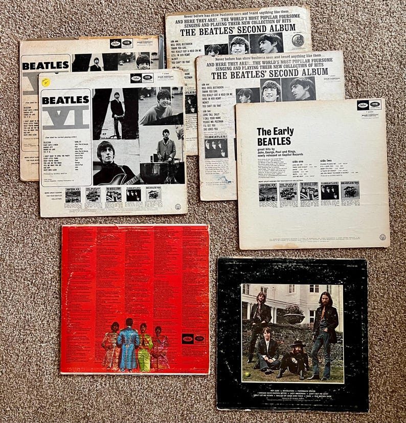 Vintage “the Beatles” Vinyl Record Album JACKETS ONLY - Used/fair ...