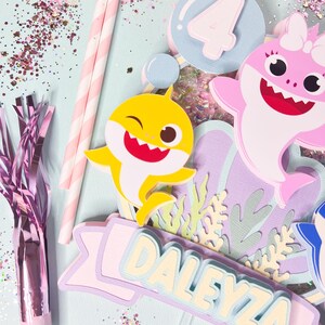 Baby Shark Pastels Cake Topper Under the Sea - Etsy