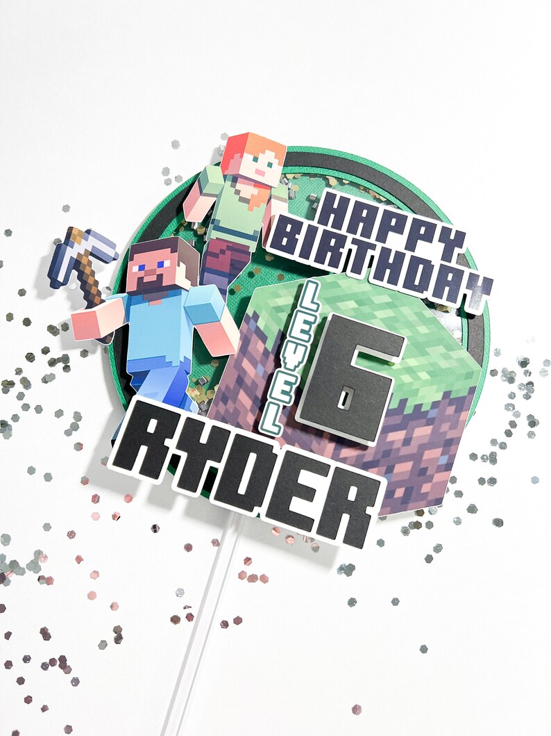 Minecraft Cake Topper - Etsy