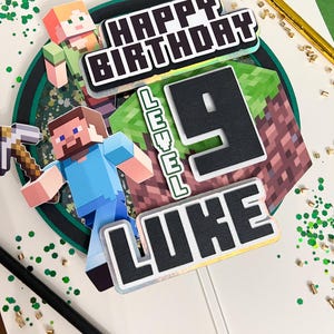 Minecraft Cake Topper - Etsy