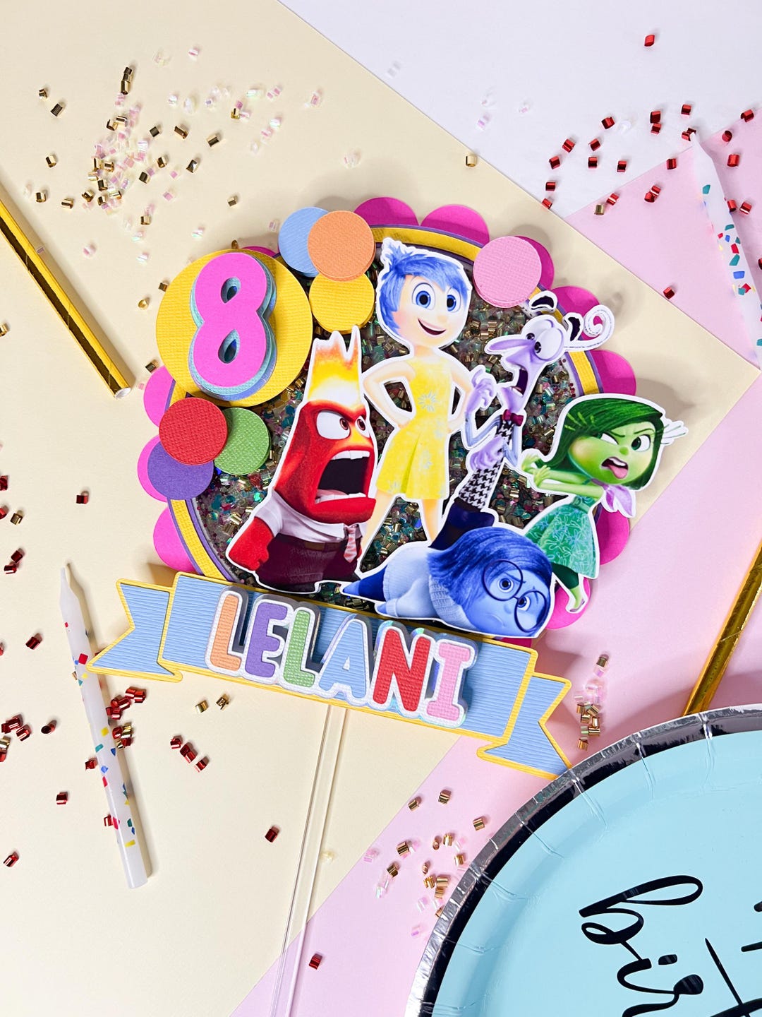Inside Out Cake Topper - Etsy