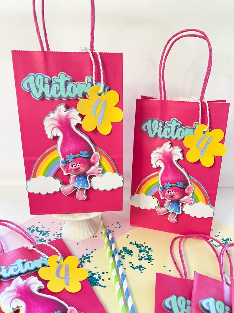Trolls Party Favor Bags Poppy Treat Bags - Etsy
