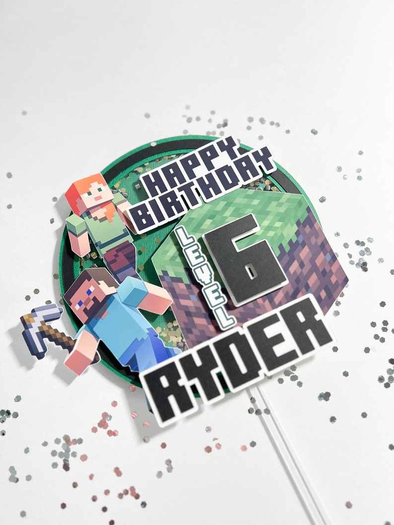 Minecraft Cake Topper - Etsy