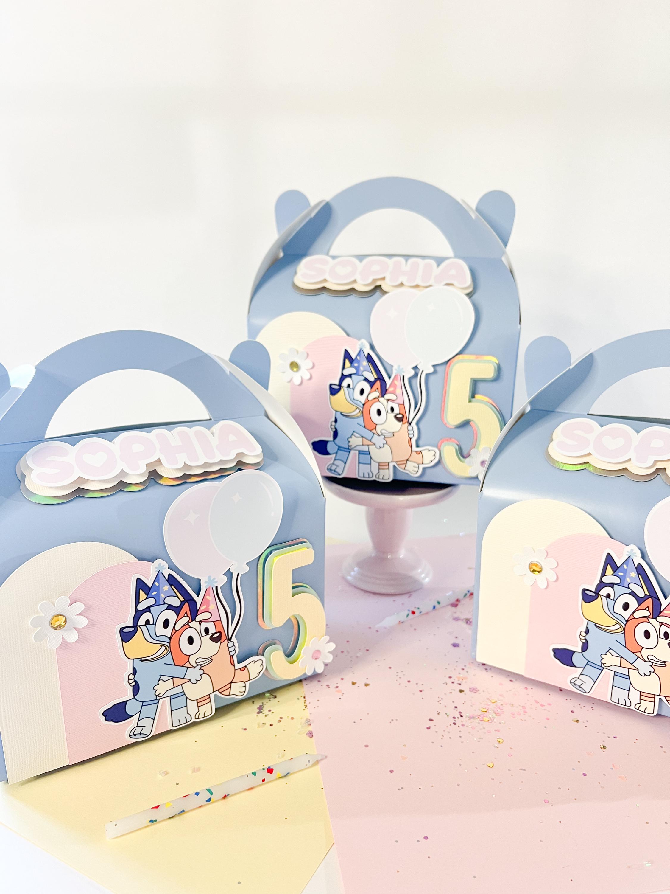 Bluey Party Favor Boxes Gable Boxes Bluey Birthday Bluey and Bingo ...