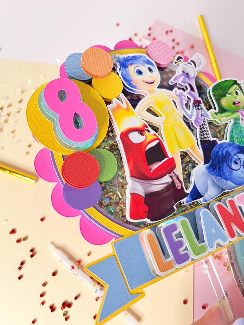 Inside Out Cake Topper - Etsy